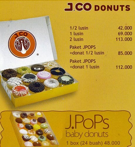 J.CO Donuts & Coffee Menu, Menu for J.CO Donuts & Coffee, Kota, Jakarta ...