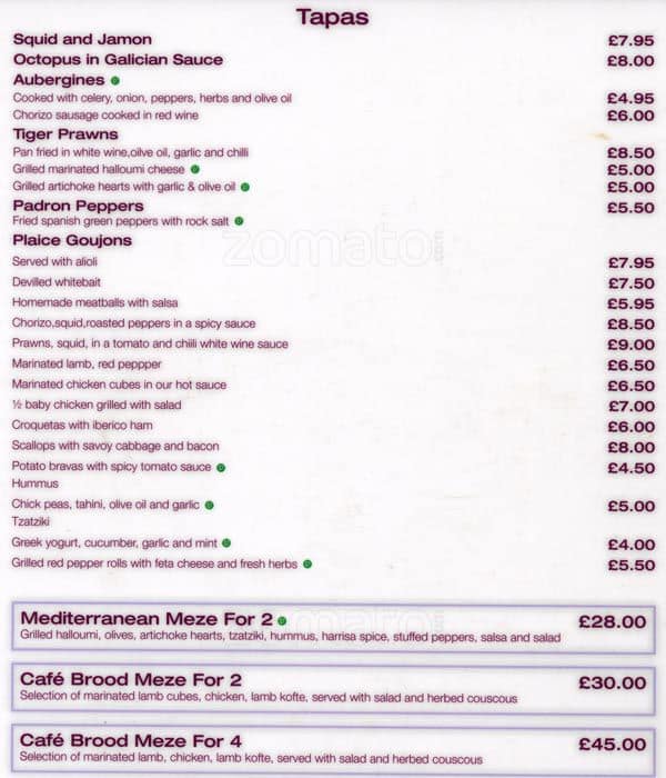 Cafe Brood Menu, Menu for Cafe Brood, London Bridge, London - Zomato UK